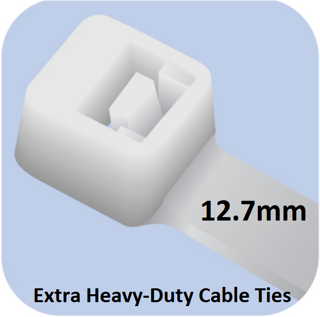 Extra Heavy-Duty Cable Ties (12.7mm width). Universeal UK