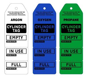 Durable Gas Cylinder Tank Tags. Universeal UK
