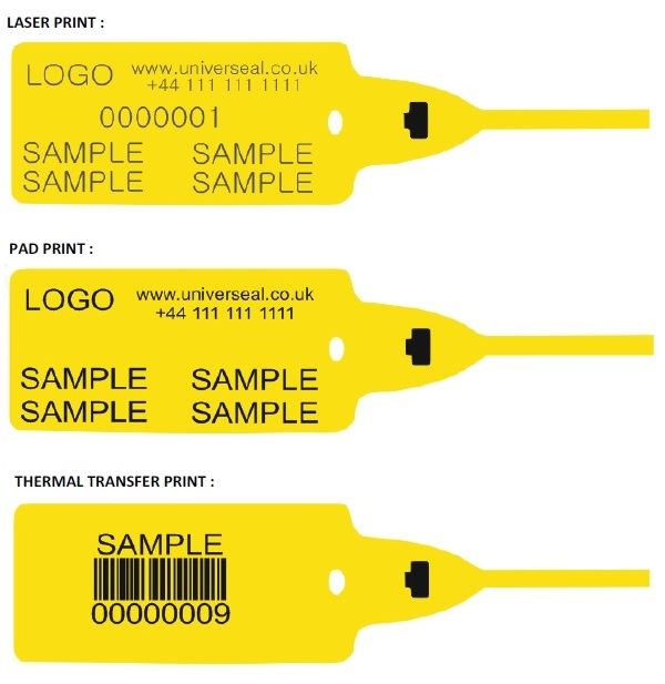 UniFlag Big Tag Security Seals. Universeal UK