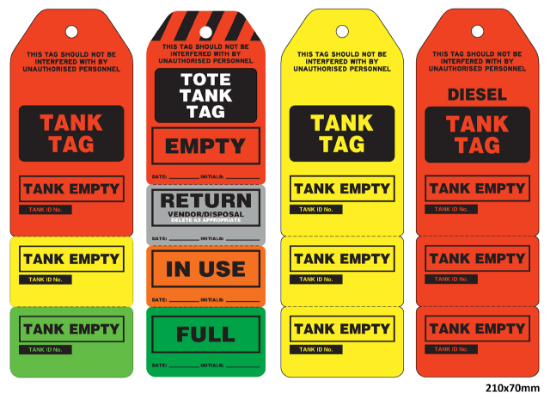 Gas Cylinder Tank Tags | Status tags | Heavy-duty 500 micron ...